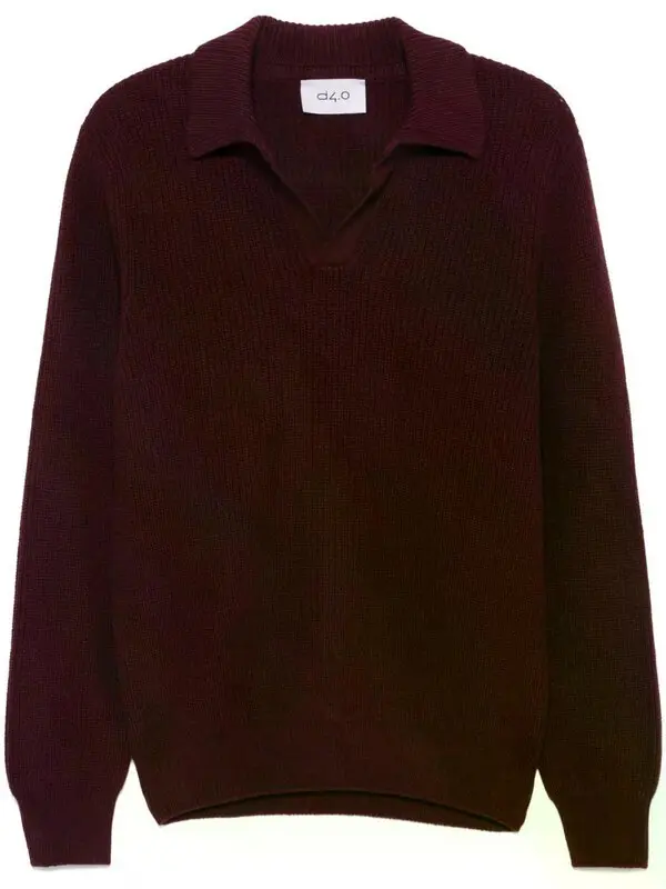 D4.0 Virgin Wool Polo Sweater