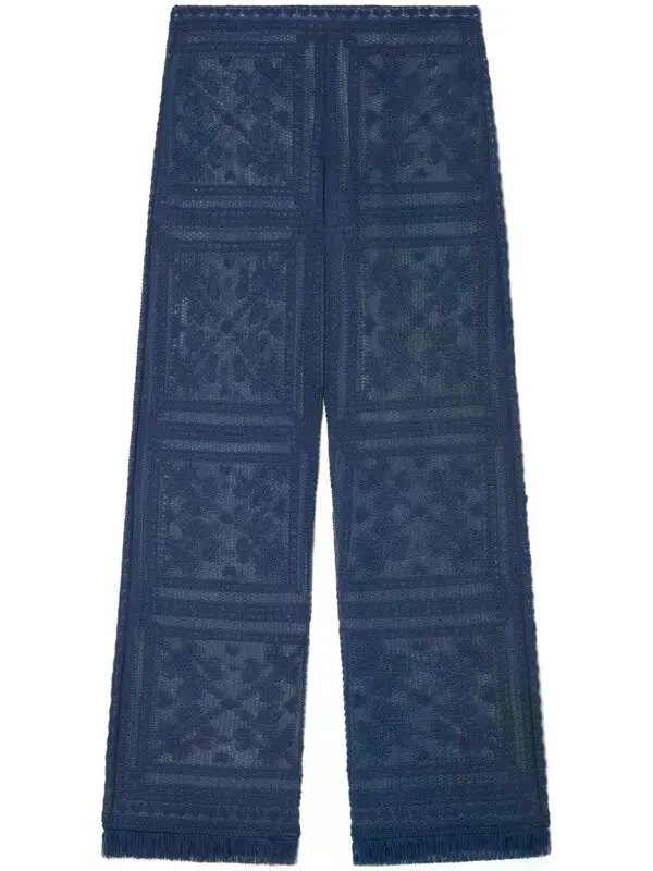 Alanui Fringed Open Knit Trousers