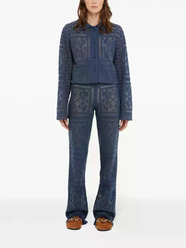 Alanui Fringed Open Knit Trousers