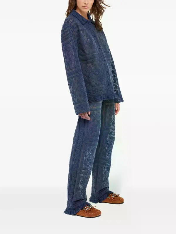 Alanui Fringed Open Knit Trousers