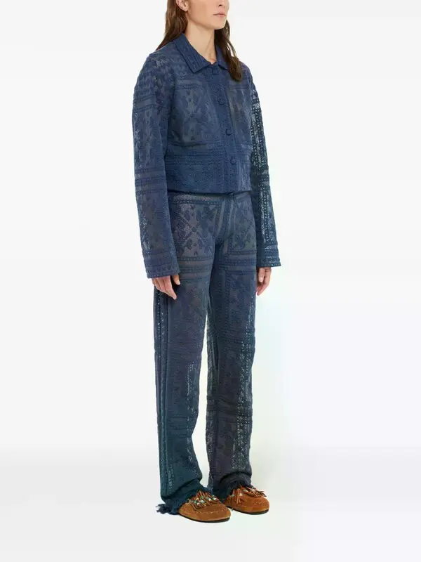 Alanui Fringed Open Knit Trousers