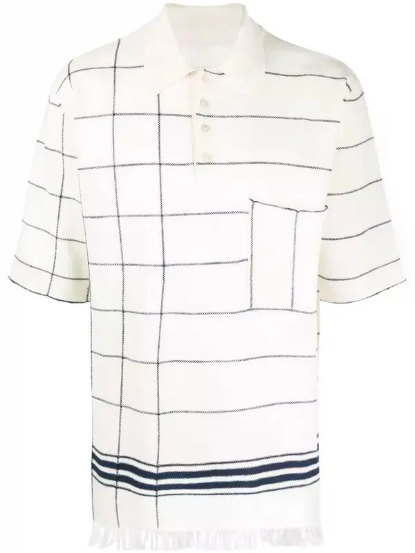 MAISON MARGIELA Striped Polo Shirt - Neutrals
