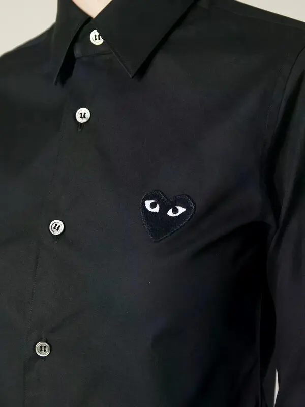 Play Comme Des Garcon Embroidered Heart Shirt