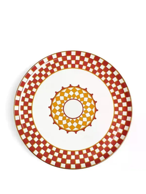 La DoubleJ Geometric-print Porcelain Cake Stand