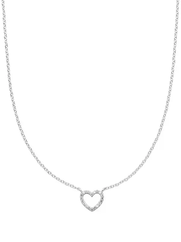VEYNOU 14kt White Gold Diamond Heart Necklace - Silver