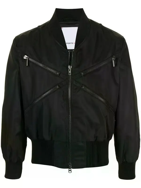 PORTS V Zip-embellished Bomber Jacket