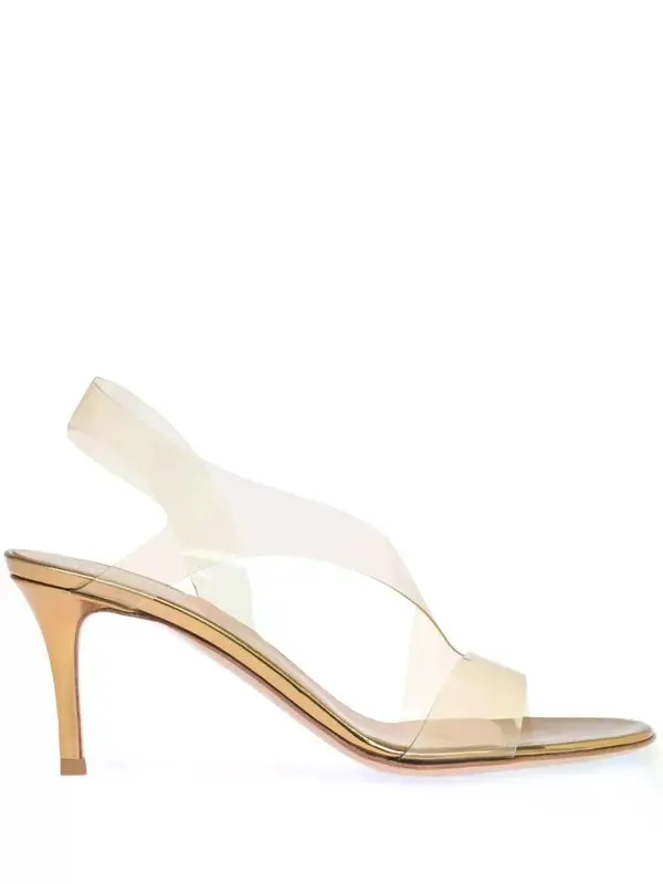 GIANVITO ROSSI 70mm Metropolis Leather Sandals - Neutrals