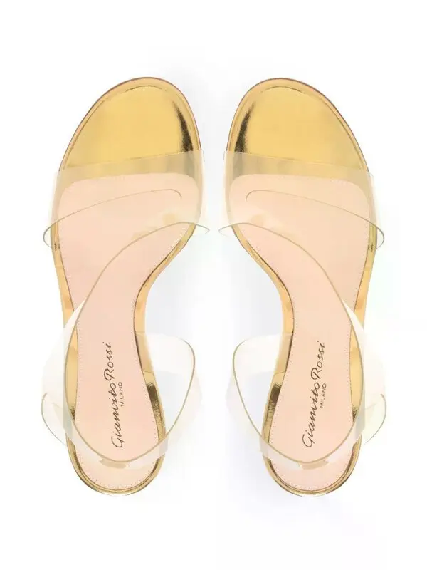 GIANVITO ROSSI 70mm Metropolis Leather Sandals - Neutrals