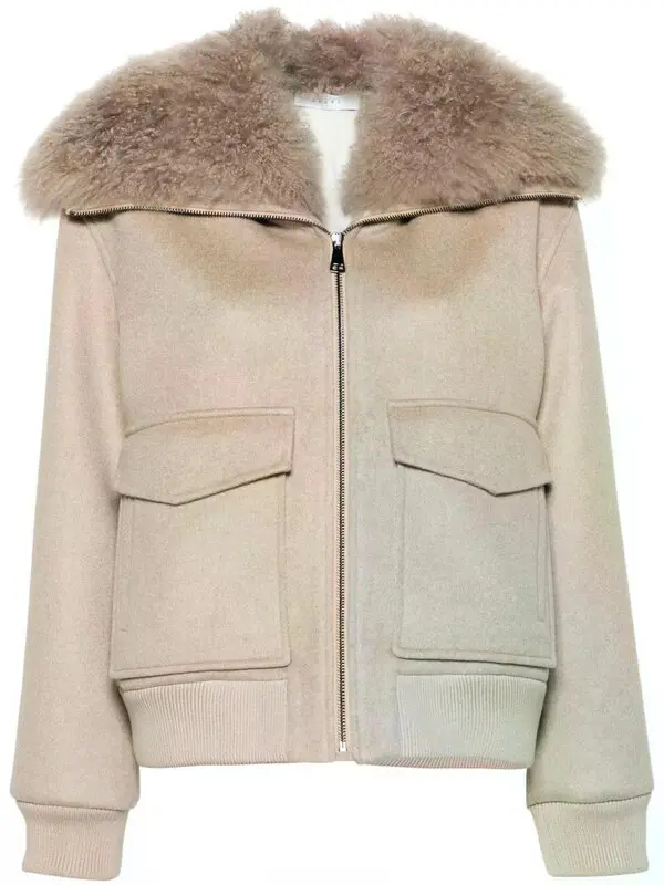 LISKA Cashmere Bomber Jacket - Neutrals