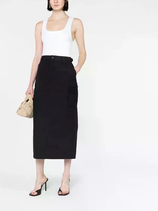 Wardrobe.NYC Striped Mid-calf Skirt