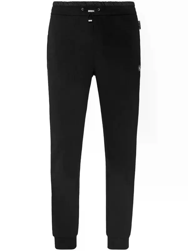 Philipp Plein Logo-patch Drawstring Track Pants - Black