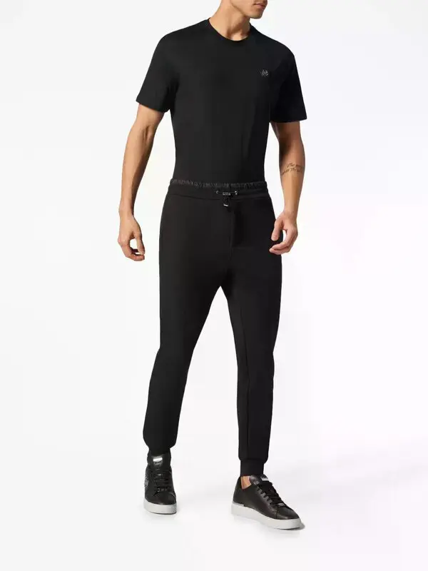 Philipp Plein Logo-patch Drawstring Track Pants - Black