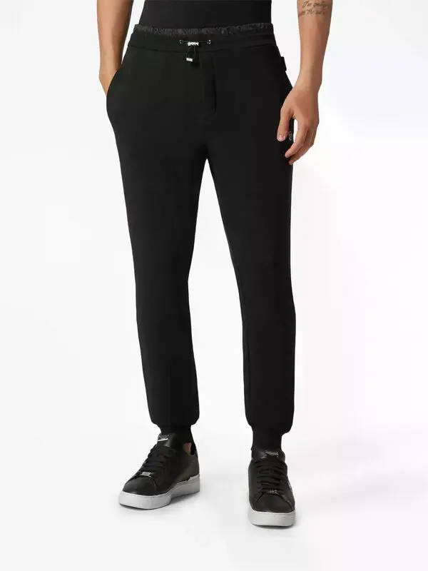 Philipp Plein Logo-patch Drawstring Track Pants - Black