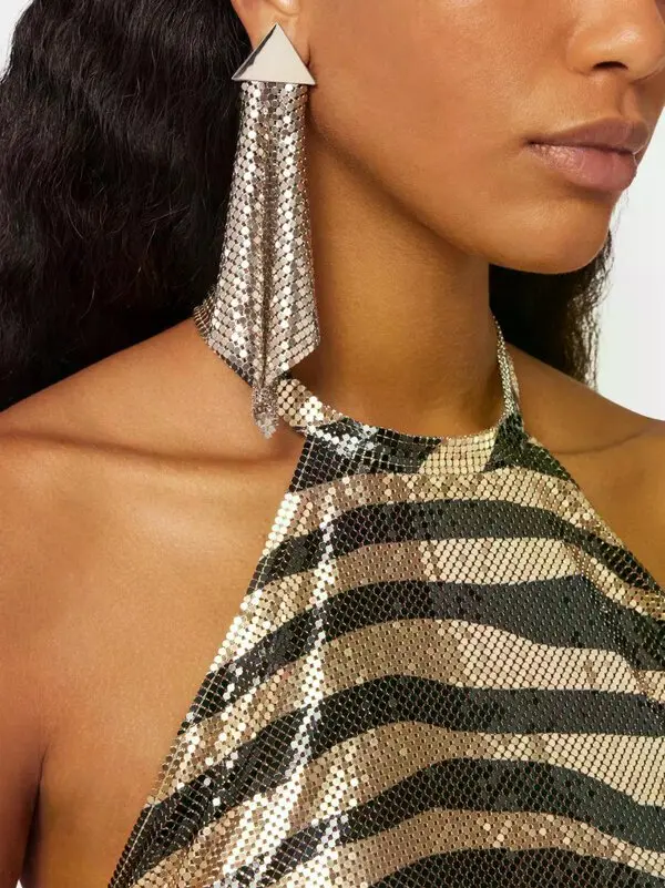 Rabanne Flow Pixel Mesh Drop Earring