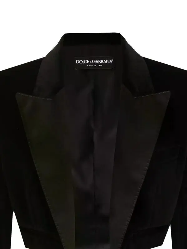 Dolce & Gabbana Velvet Cropped Blazer