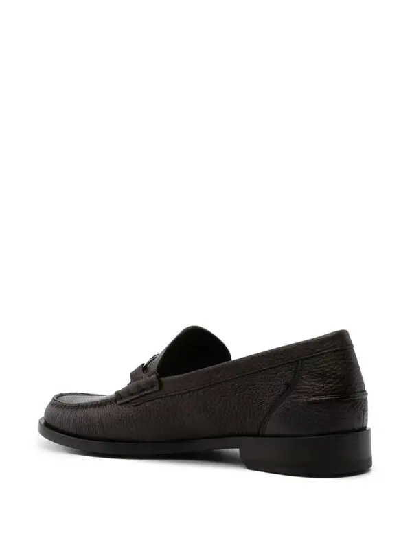 Fendi O’lock Leather Loafers - Brown