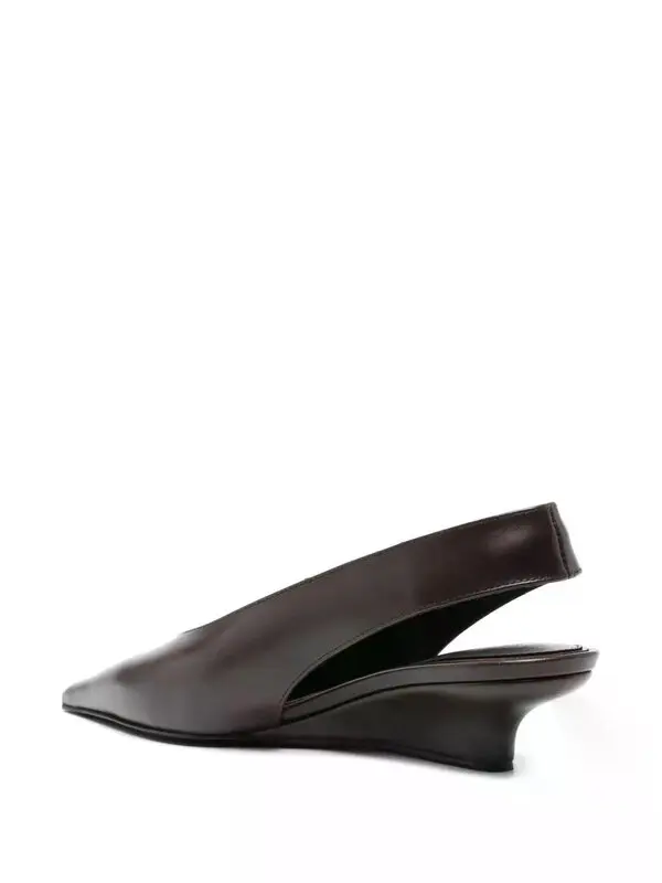 TOTEME 40mm Wedge-heel Slingback Pumps