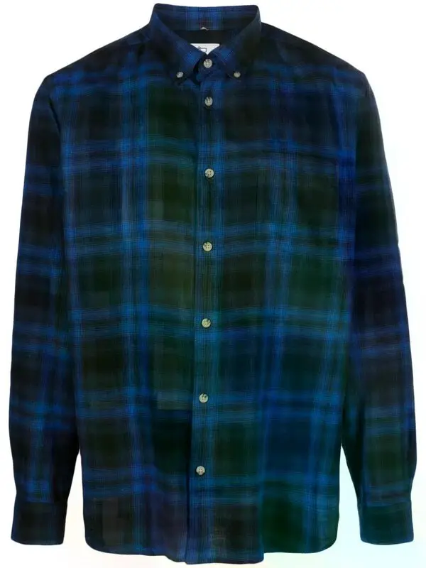 Woolrich Plaid-check Long-sleeve Cotton Shirt