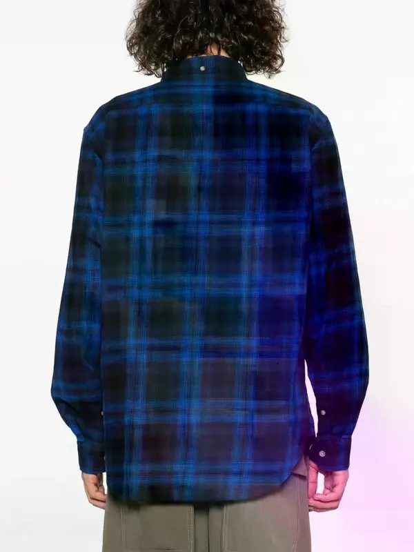 Woolrich Plaid-check Long-sleeve Cotton Shirt