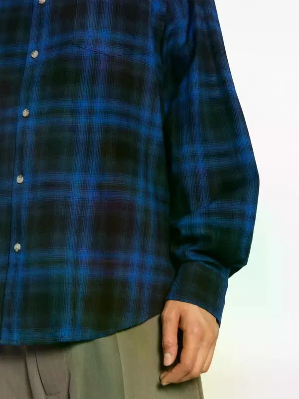 Woolrich Plaid-check Long-sleeve Cotton Shirt