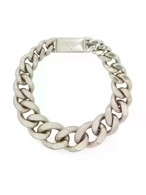 JIL SANDER Logo-engraved Curb-chain Bracelet