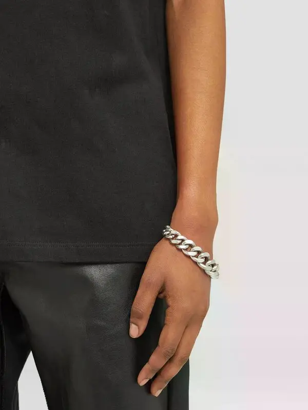 JIL SANDER Logo-engraved Curb-chain Bracelet