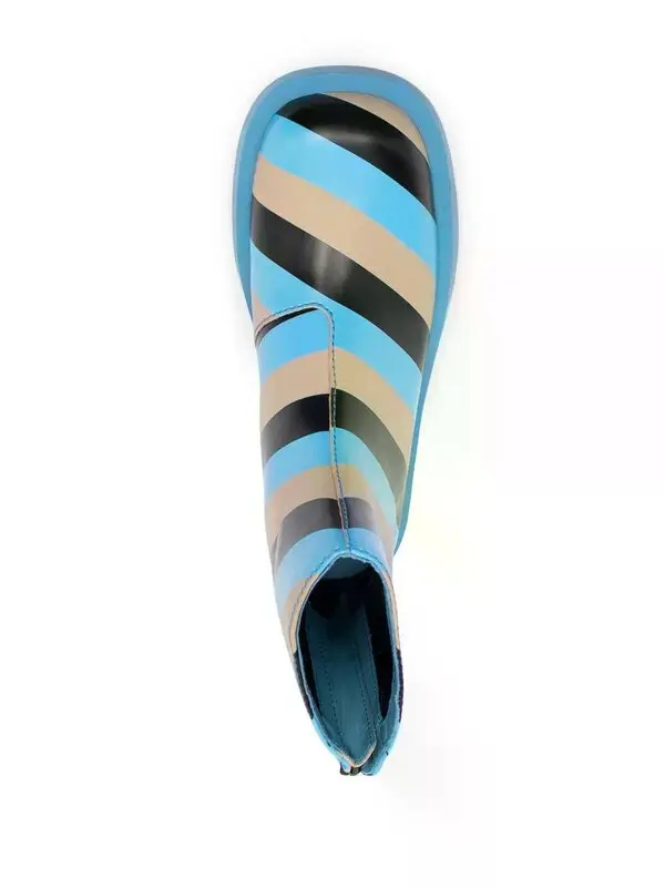 Camper Striped Ankle Boots
