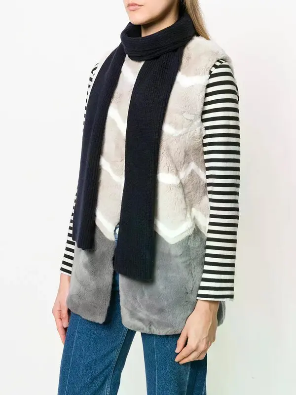N.peal Ribbed Cashmere Scarf