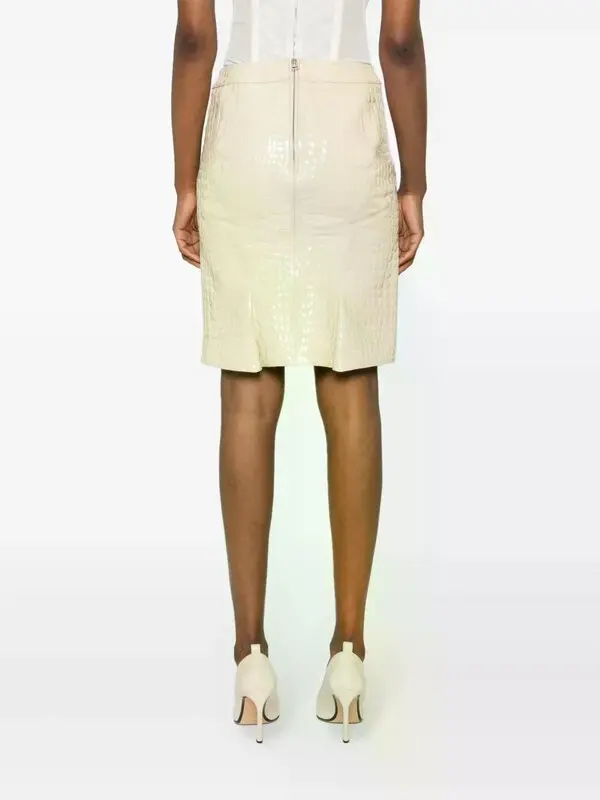 TOM FORD Patent Crocodile-embossed Mini Skirt
