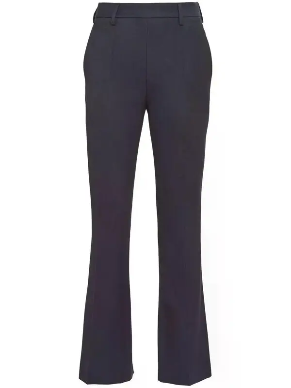 Prada Gabardine Wool Flared Trousers