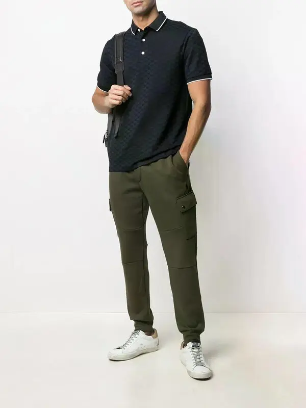 Emporio Armani Textured Knit Polo Shirt