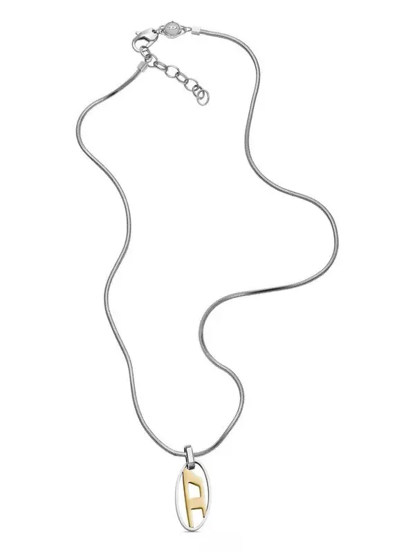 DIESEL® Logo-pendant Necklace - Silver