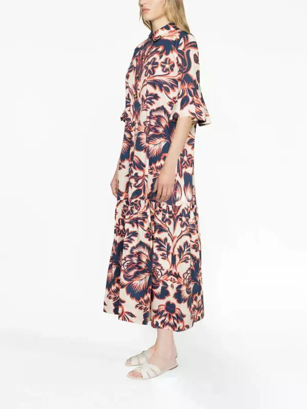 La DoubleJ Artemis Cotton Midi Dress - Blue