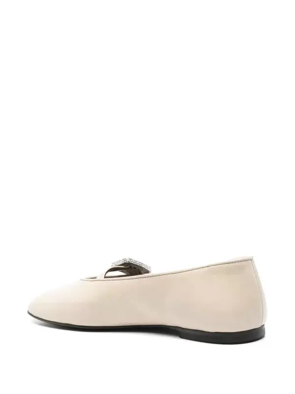 GIUSEPPE ZANOTTI Crystal-embellished Ballet Flats