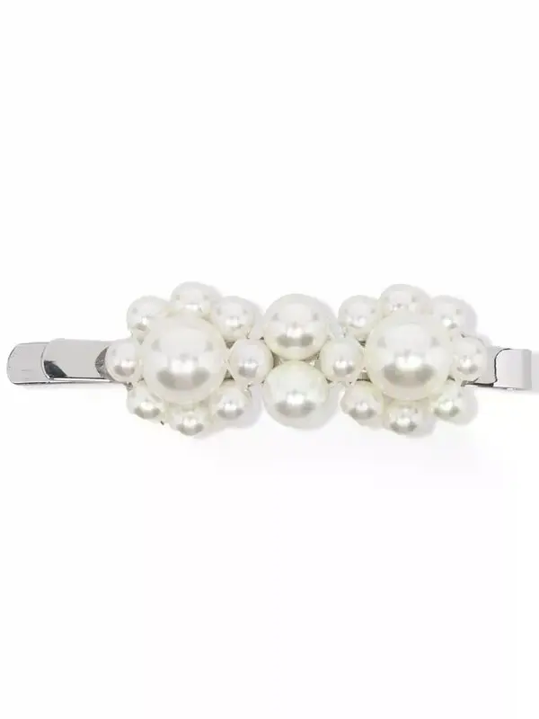 Simone Rocha Pearl-embellished Hair Clip - Silver