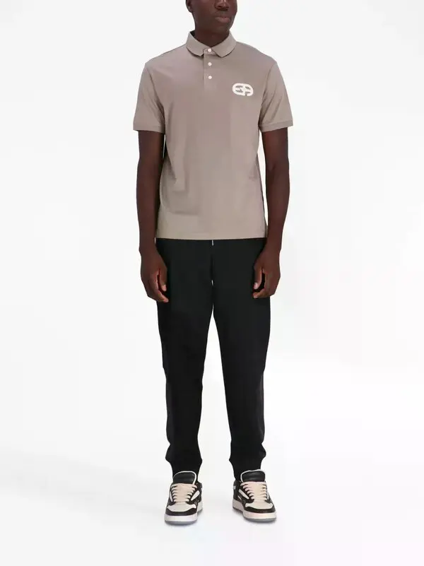 Emporio Armani Logo-patch Button-fastening Polo Shirt