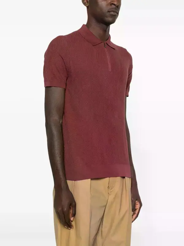 Corneliani Patterned-jacquard Polo Shirt