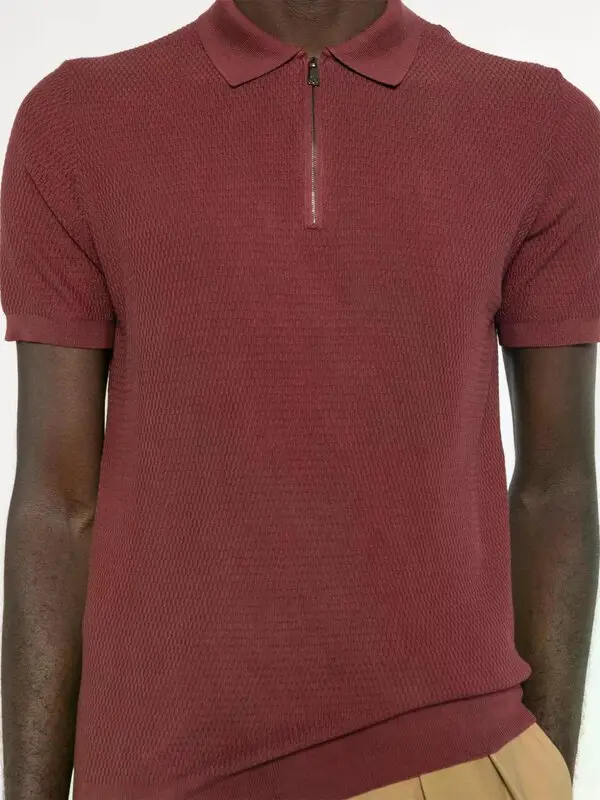Corneliani Patterned-jacquard Polo Shirt
