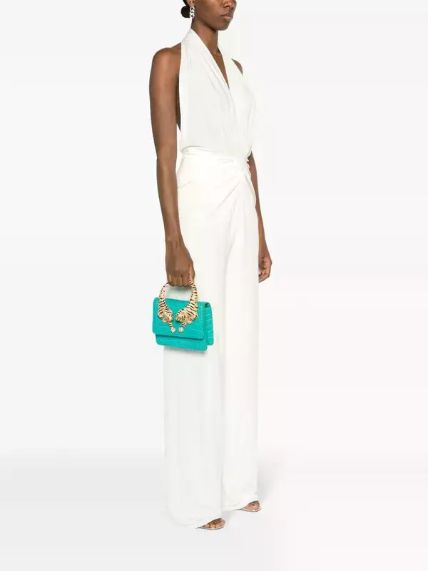 Roberto Cavalli Roar Leather Tote Bag - Blue