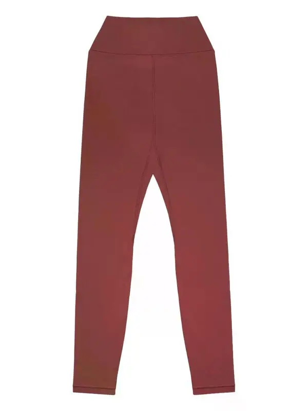 SPORTY & RICH Runner Script High-waisted Leggings - Red