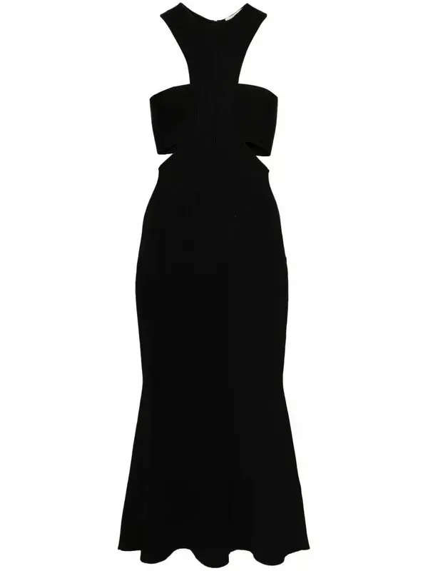 Alexander McQueen Slashed Harness Midi Dress