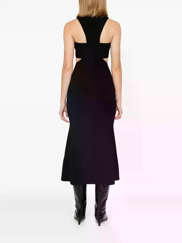 Alexander McQueen Slashed Harness Midi Dress