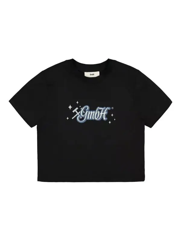 GMBH Logo-print Cropped T-shirt