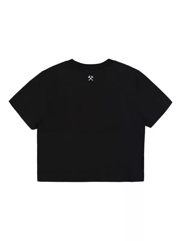GMBH Logo-print Cropped T-shirt