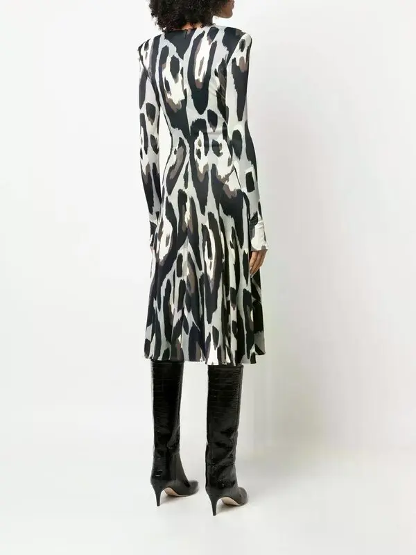 Roberto Cavalli Animal-print Wrap Midi Dress
