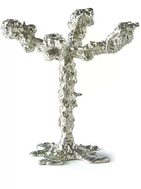 POLSPOTTEN Drip 4 Candle Holder - Silver