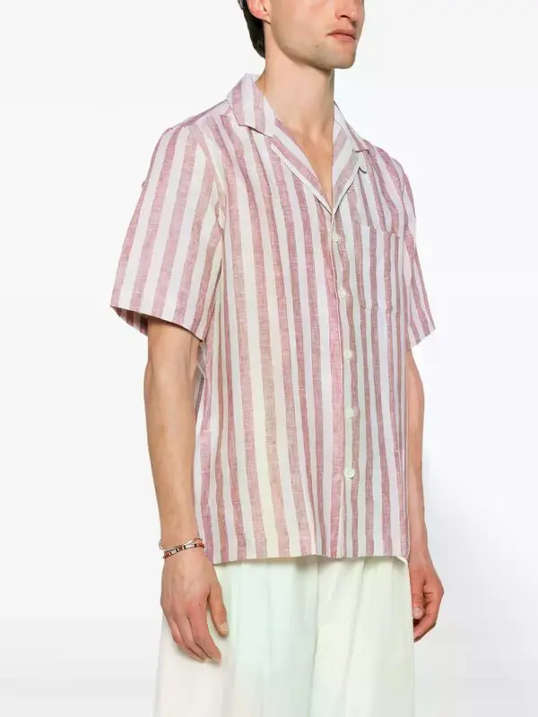 LARDINI Striped Linen Shirt