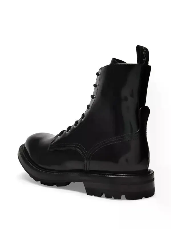 Alexander McQueen High-shine Ankle Boots