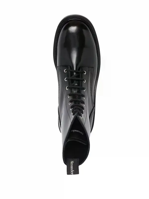 Alexander McQueen High-shine Ankle Boots