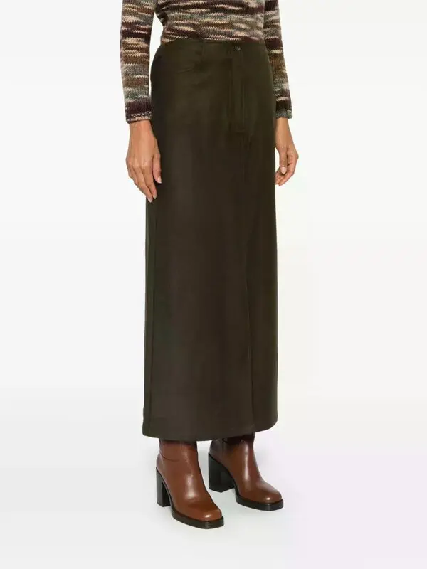 DIEGA Jonato Maxi Skirt In Olive - Green